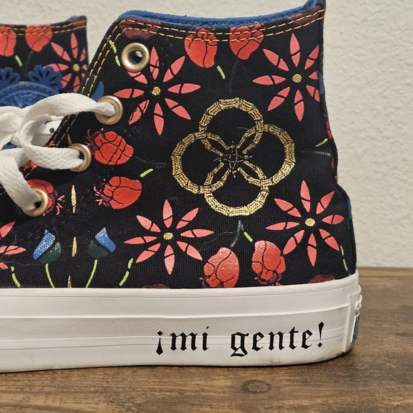 Converse | Shoes | Converse Black And Red Patterned High Tops Limited ...